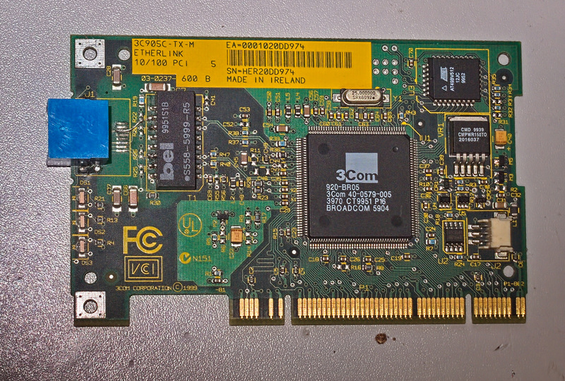 3c905 3Com PCI 10/100 hálókártya - Apró - Hobbielektronika.hu - online ...